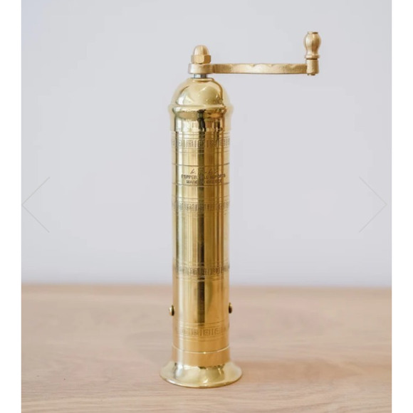 Atlas | Dining | Atlas Imports Floral Etched Brass Pepper Mill Salt ...